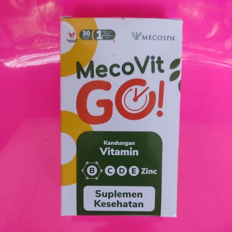 Jual Mecovit GO multivitamin B,C,D,E dan Zinc (1 box isi 30 kaplet ...