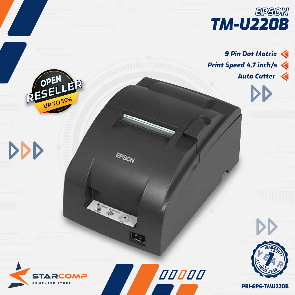 Jual Printer Kasir Epson TM-U220B TMU220B TMU-220B AUTO CUTTER USB LAN ...
