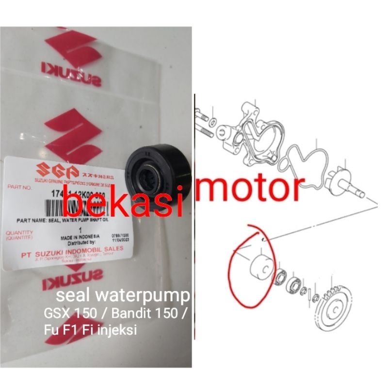 Jual 17461-12K seal waterpump suzuki GSX 150 satria fu F1 injeksi ...