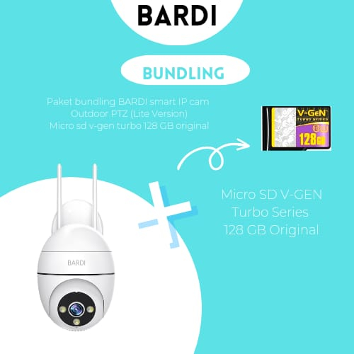 Jual BARDI Smart IP Camera Outdoor PTZ Lite Version + Micro SD VGEN 128 ...