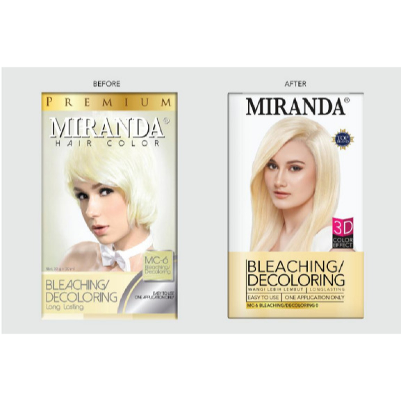 Jual PREMIUM Miranda Hair Color MC - 6 Bleaching / Decoloring 30ml ...