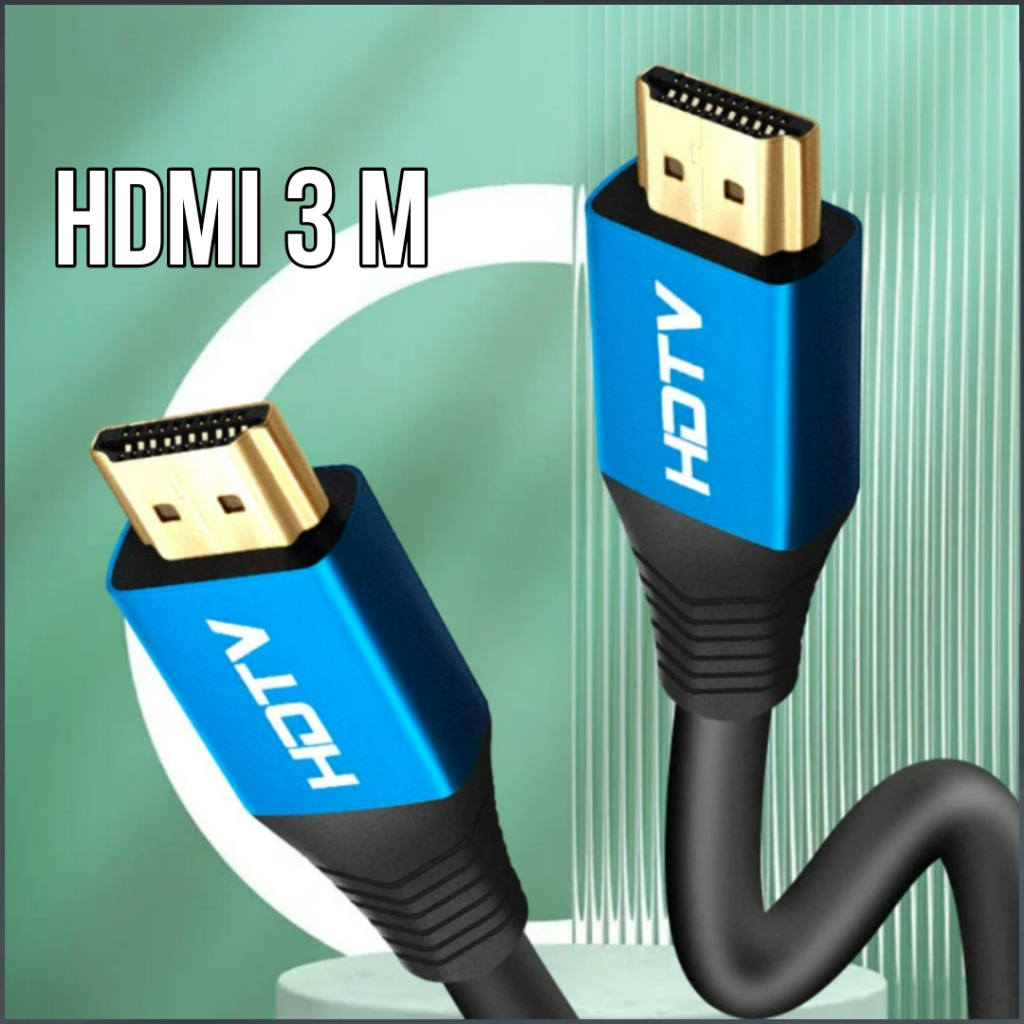 Jual KABEL HDMI 3M HDMI TO HDMI 4K KONEKTOR HDMI TV LAPTOP | Shopee Indonesia