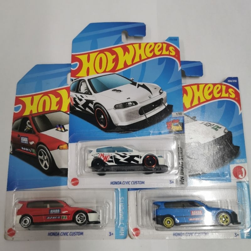 Jual Hot Wheels L22 HONDA CIVIC CUSTOM BIRU MERAH BLUE RED 2022 Q22 ...