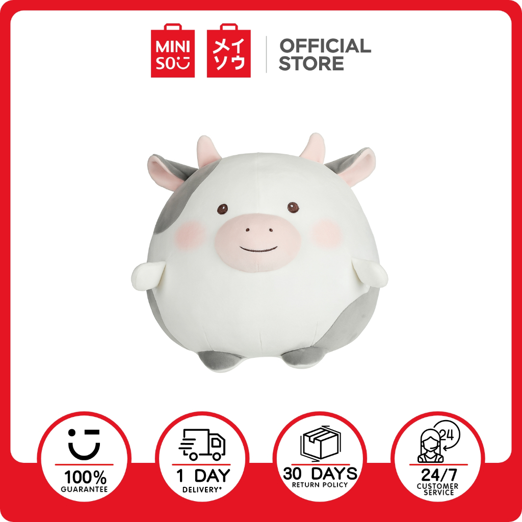 Jual MINISO Boneka Sapi berekor Bintang - Round Cow Plush Toy | Shopee ...