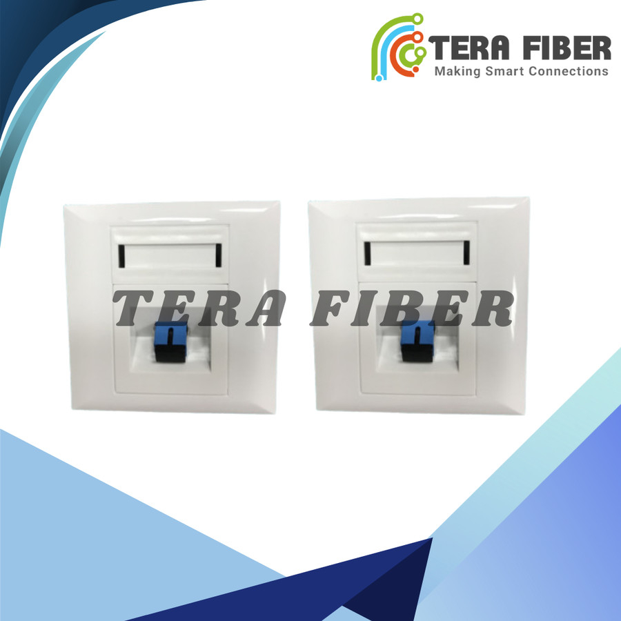 Jual Roset Tanam/Face Plate 1 Core SC +Adapter SM FTTH FO/Fiber-Optic ...