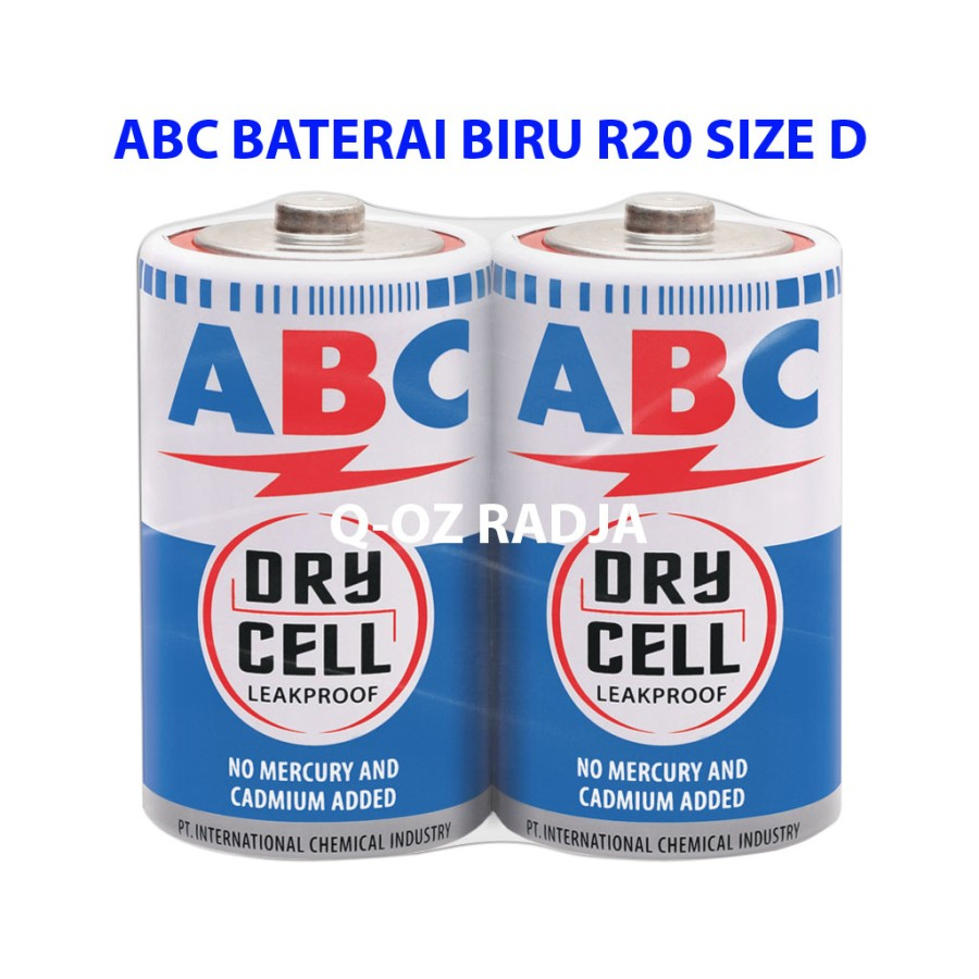 Jual Battery/Baterai ABC Biru Besar R20S, 1.5V per set isi 2 * | Shopee ...