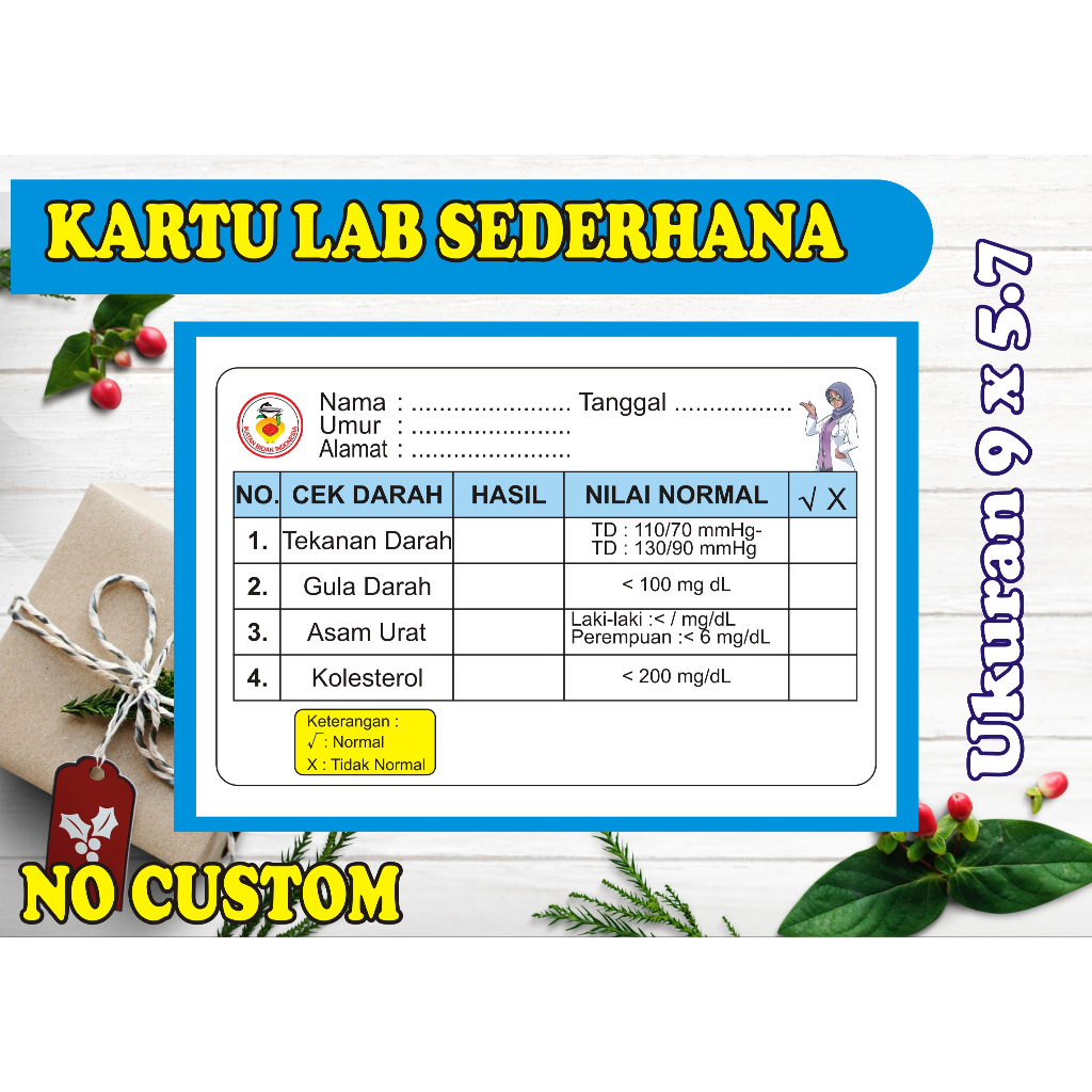Jual Kartu Laborat - Kartu Pemeriksaan Laborat - Kartu Laborat ...