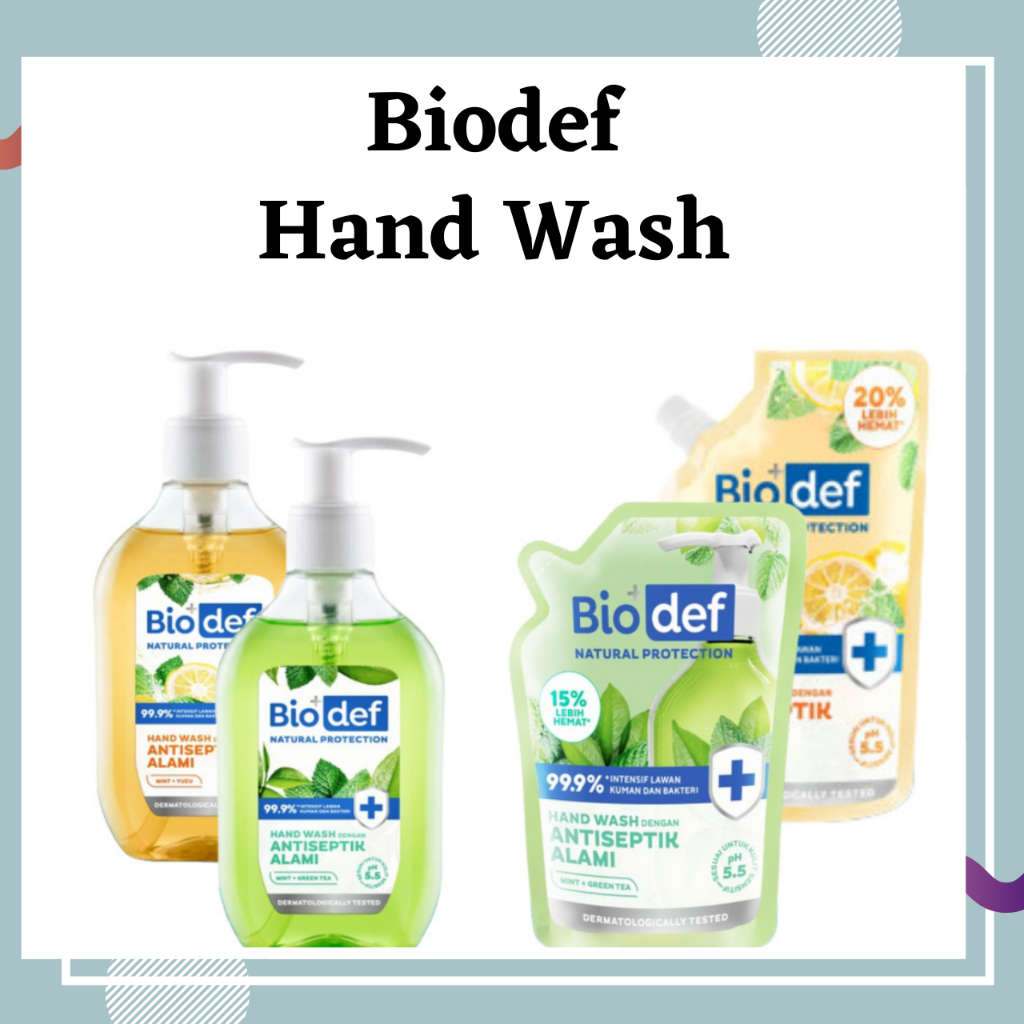 Jual Biodef Natural Protection Hand Wash 200ml & 250ml | Sabun Cuci ...