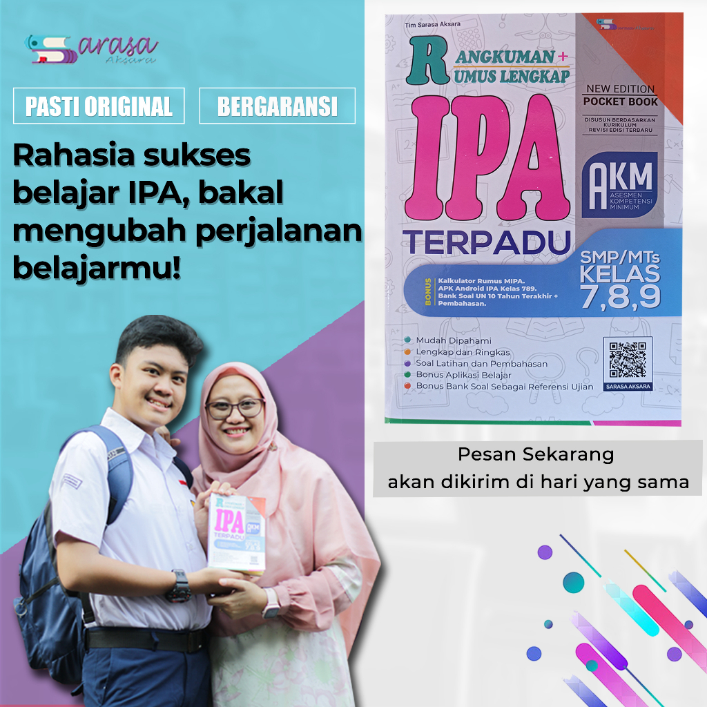 Jual Buku Pelajaran Smp/Mts Rangkuman + Rumus Lengkap Ipa Terpadu Akm ...