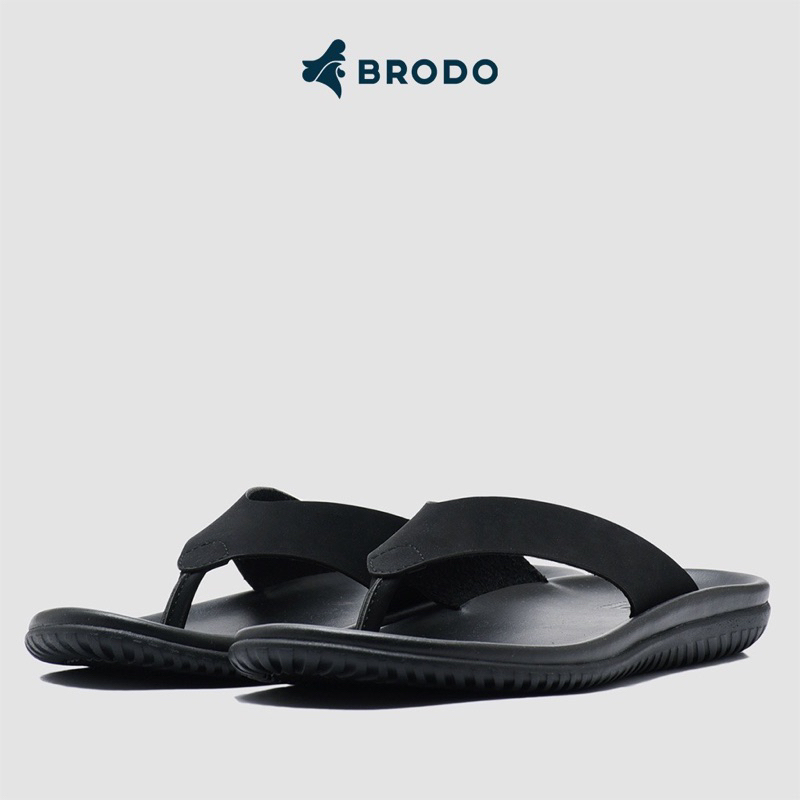 Jual brodo - sandal flipper full black | Shopee Indonesia