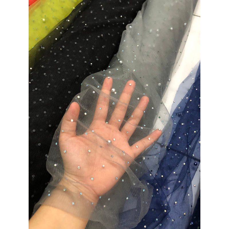 Jual COD | kain tile swarovski | tile manik | kain bridesmaid | Shopee ...