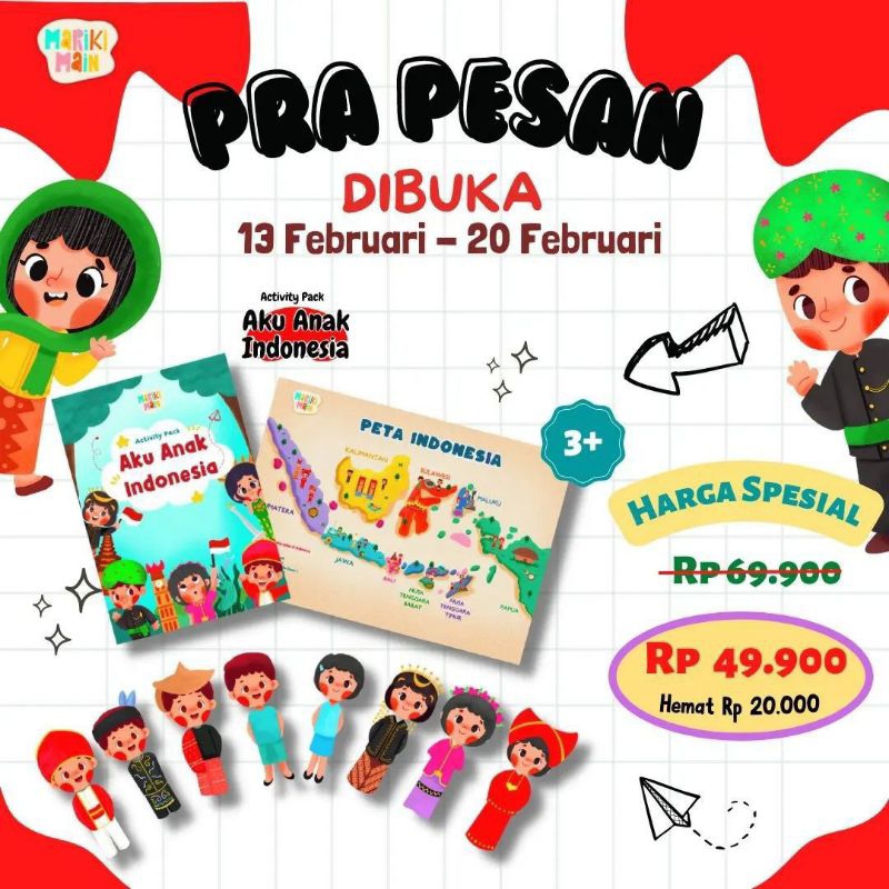 Jual READY Kids Activity Pack Aku Cinta Indonesia - Mainan Edukasi Anak ...
