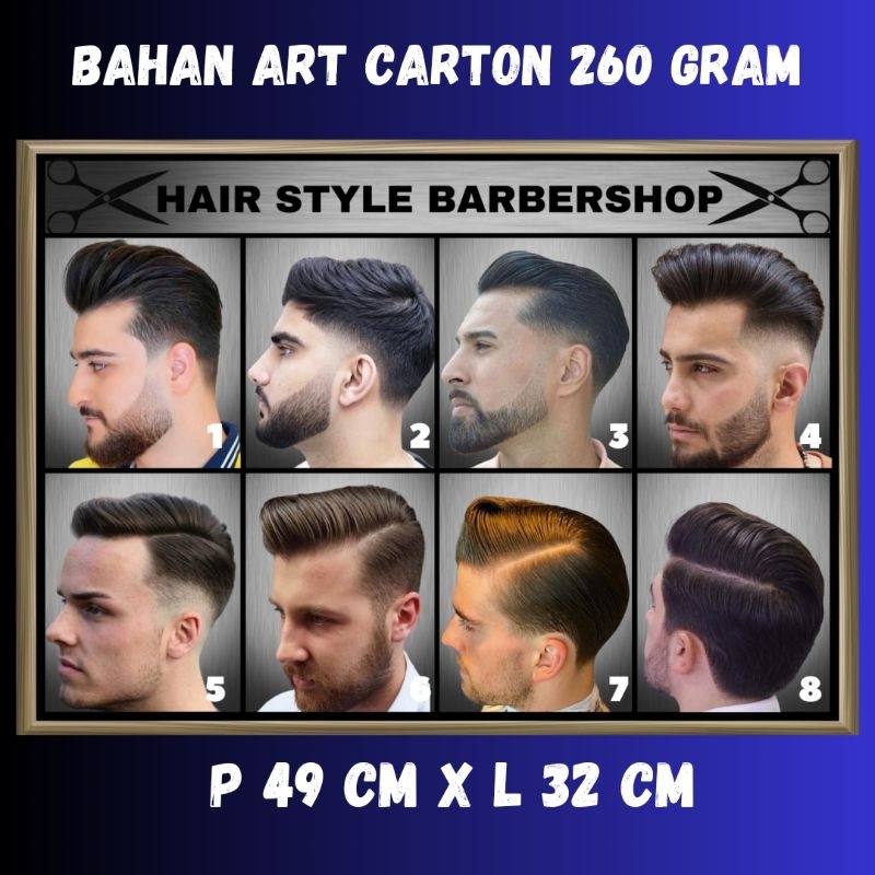 Jual Poster Model Potong Rambut Poster Barbershop Poster Pangkas Rambut ...