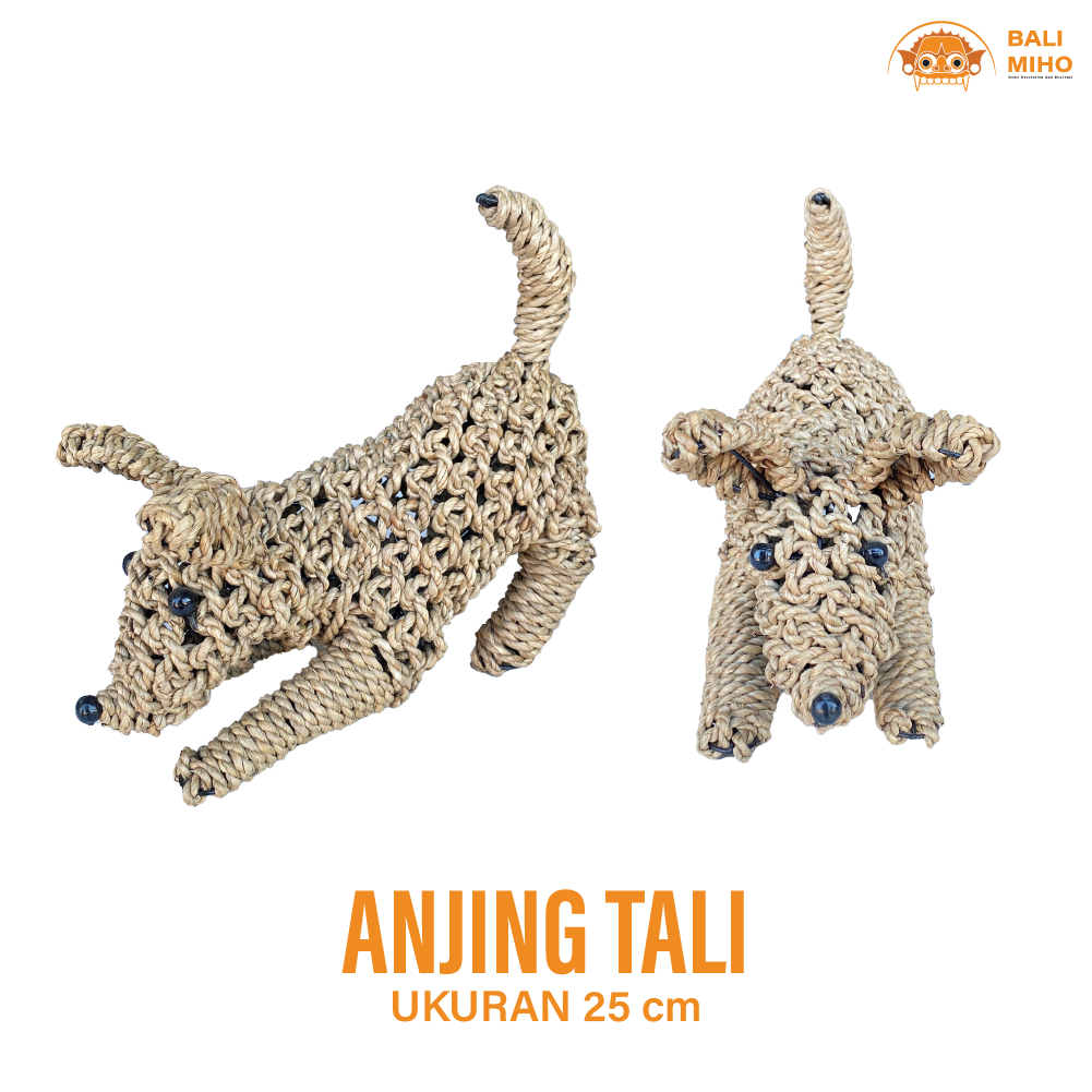 Jual Patung Anjing Dari Tali Enceng Gondok 30 cm - Patung Anjing ...