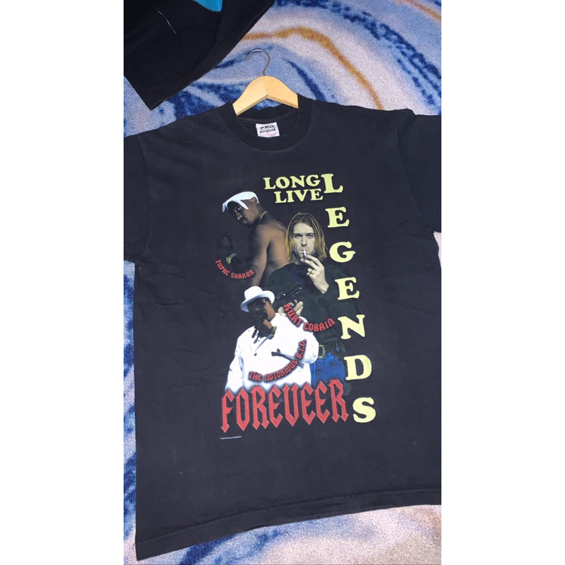 Jual KAOS VINTAGE 3 COLLABS LONG LIVE FOREVER LEGENDS | Shopee Indonesia