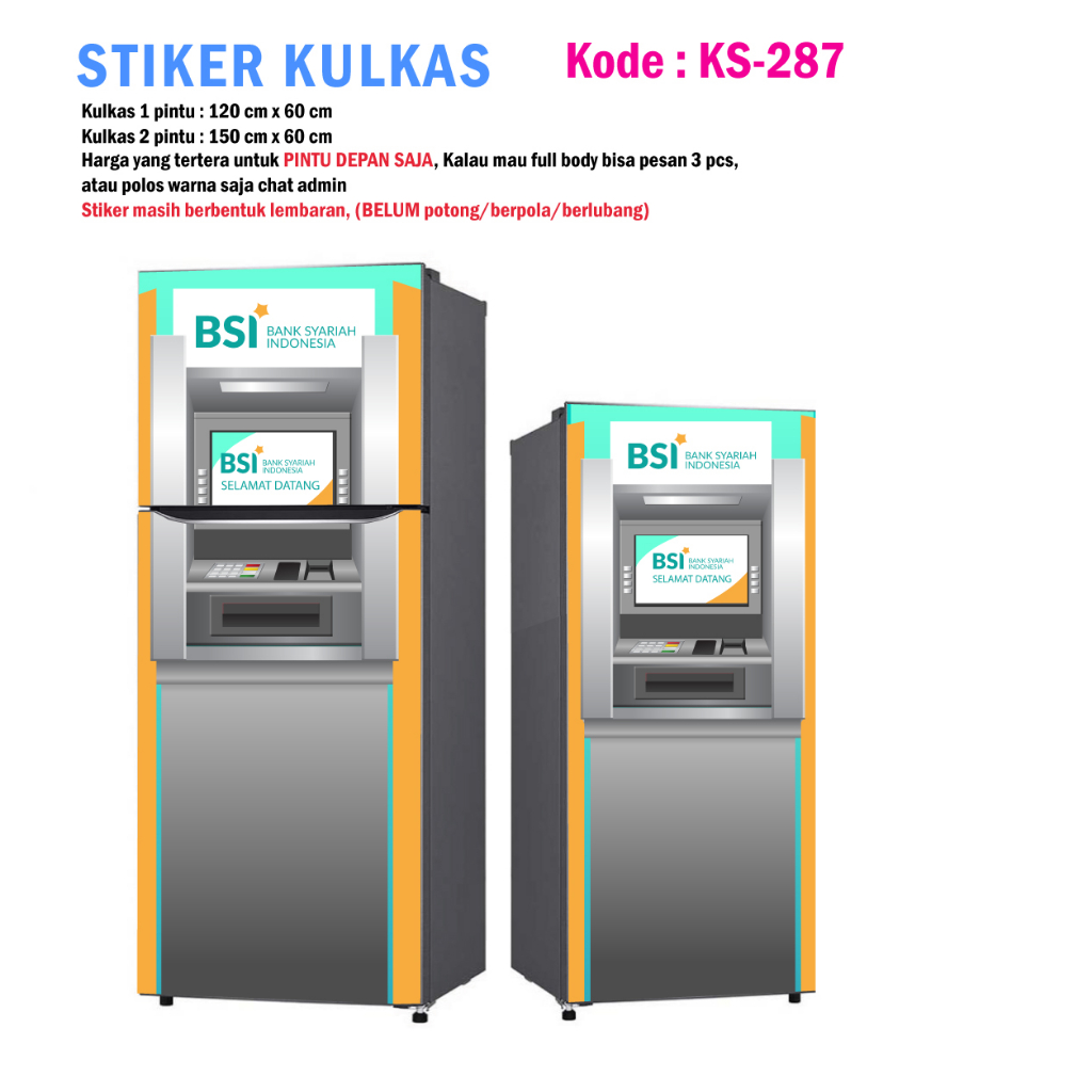 Jual Stiker Kulkas 1 Pintu dan Sticker Kulkas 2 pintu ATM | Shopee ...