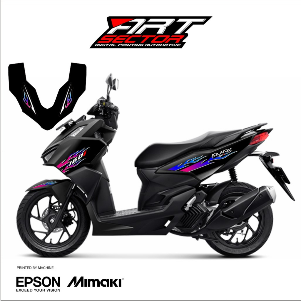 Jual STICKER STRIPING TRANSPARAN VARIO 160 VIOLET FLAME | Shopee Indonesia