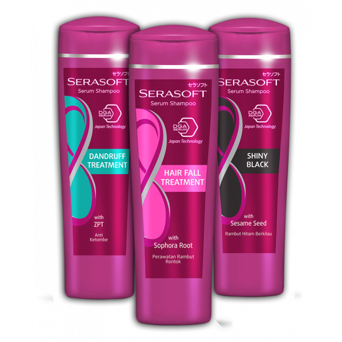Jual SERASOFT Shampoo Dandruff Treatment/Hair Fall Treatment Botol ...