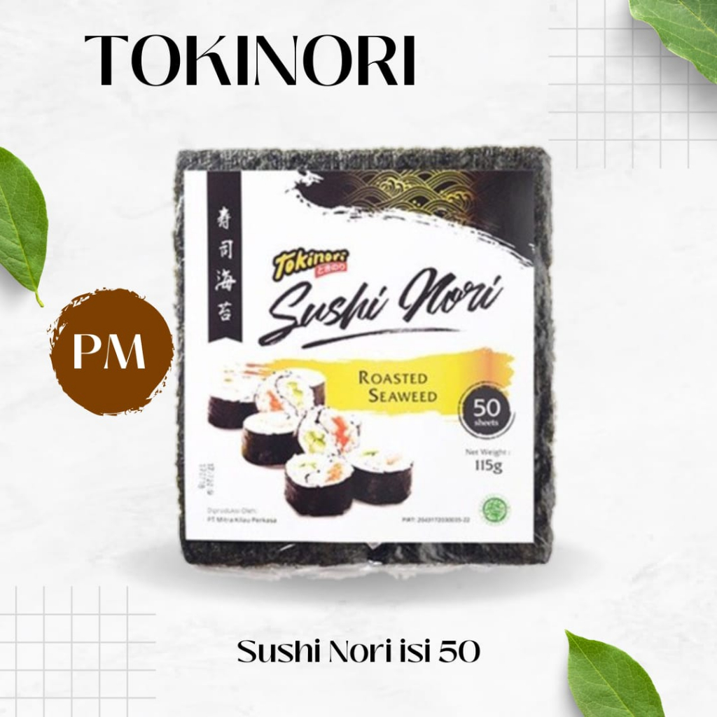 Jual Tokinori Sushi Nori Seaweed Rumput Laut isi 50 lembar 125gr ...