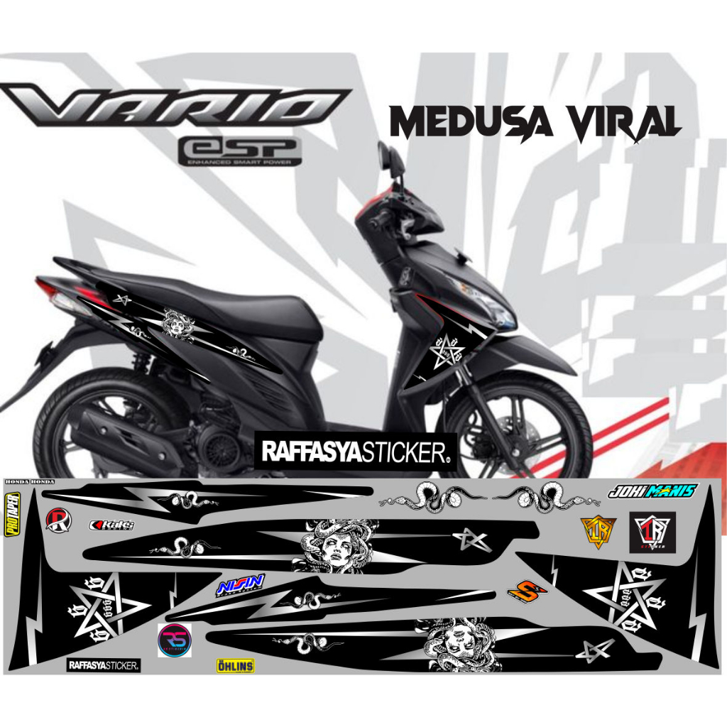 Jual STRIPING VARIASI HONDA VARIO FI/VARIO AGNES MEDUSA TERBARU PRIN ...