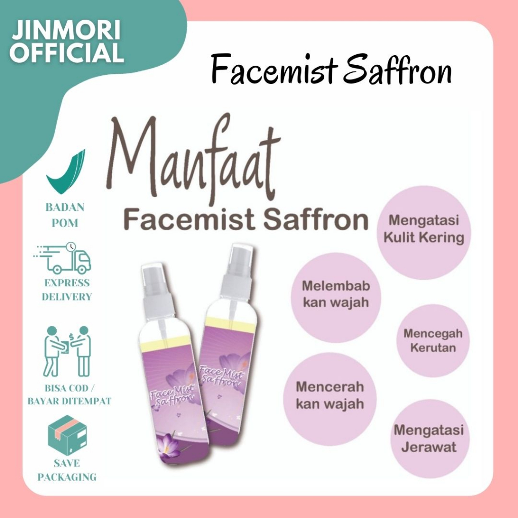 Jual JM - Face Mist Saffron BPOM 100ml / Facemist Saffron Zam Zam 100ml ...