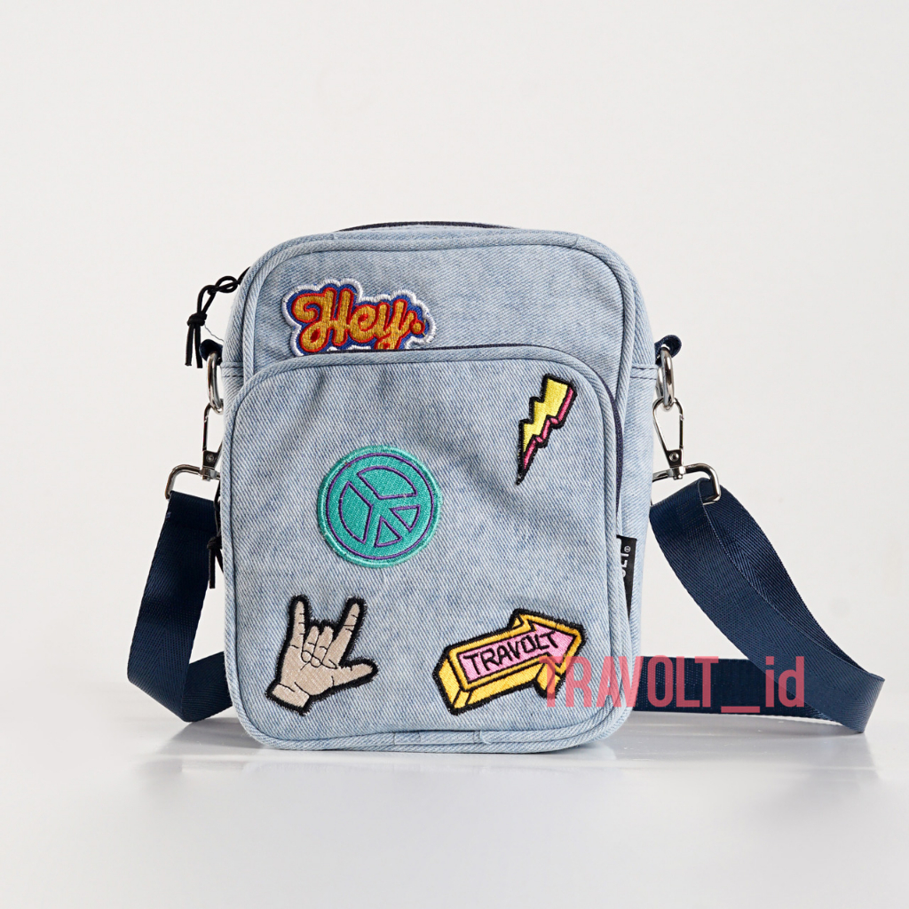 Jual Tas Selempang Jeans Patch -Travolt - Sling bag - Tas Denim - Tas ...