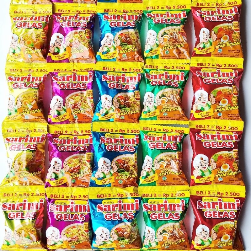 Jual Sarimi Gelas Renceng 10 pcs x 30 gr Rasa Kari Ayam | Bakso Sapi ...