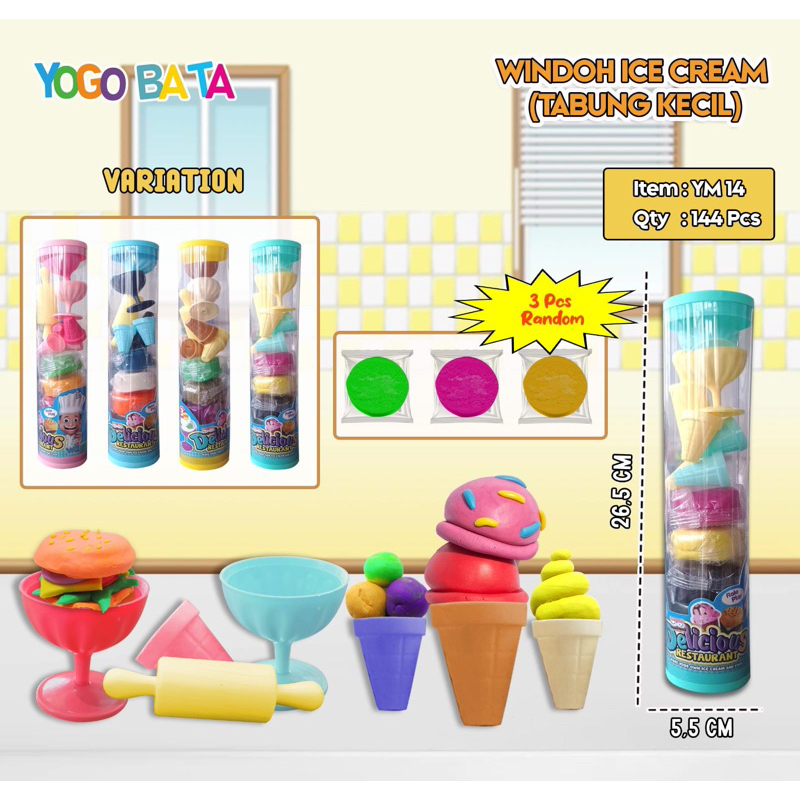 Jual CLAY TABUNG YM 14 - 16 -17 / LILIN CETAK ES KRIM ICE CREAM ...