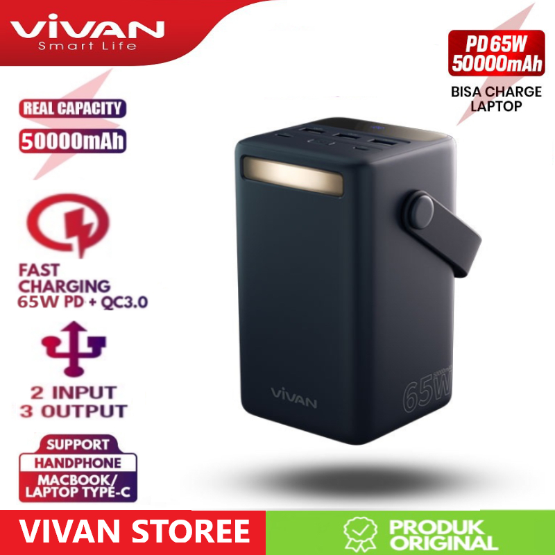 Jual VIVAN Powerbank VPB-B50 Power Bank 50000mAh 4 Output Fast Charging ...