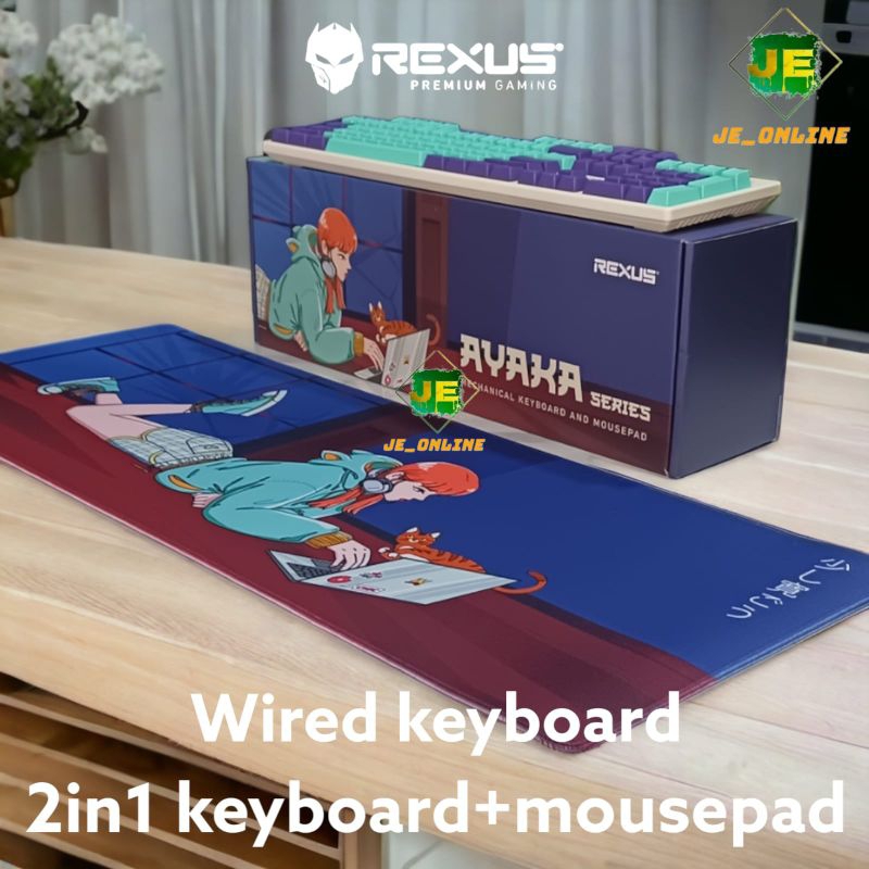 Jual Keyboard Mechanical+mousepad Rexus Ayaka series FULL SIZE | Shopee ...