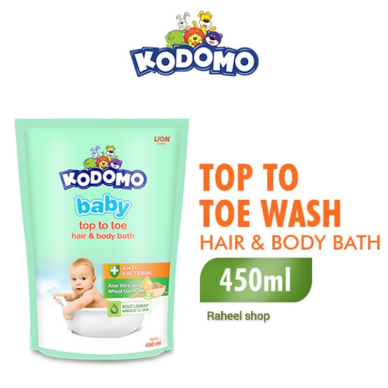 Jual KODOMO hair&body wash Top To Toe 450ml | Shopee Indonesia