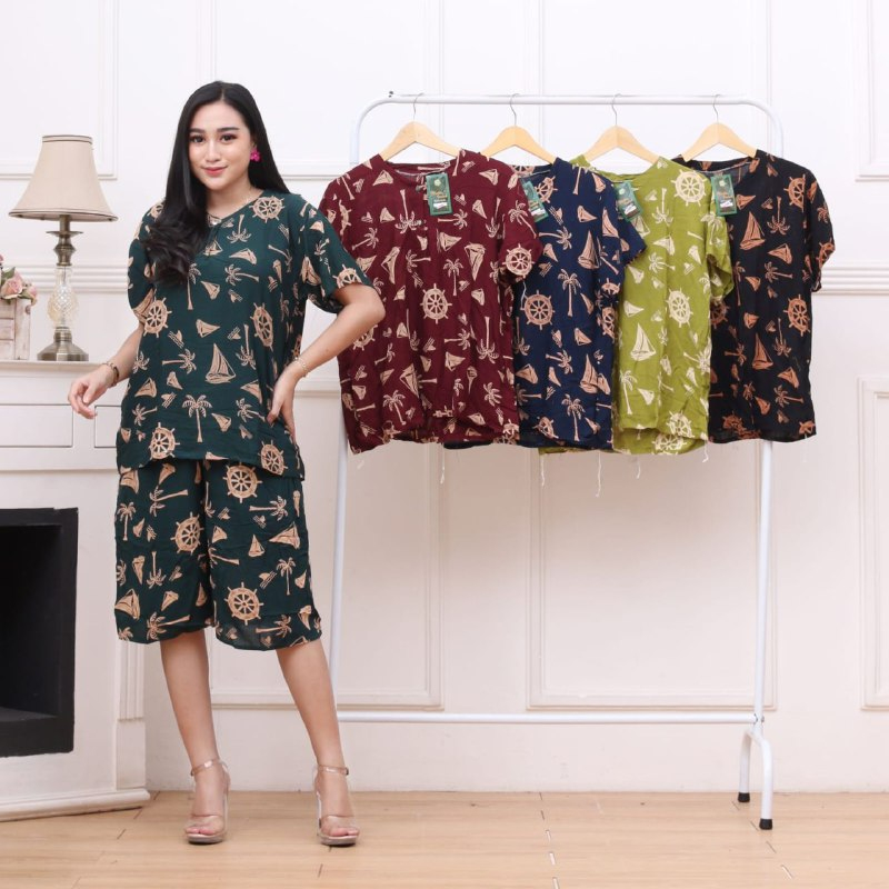 Jual SETELAN KULOT JUMBO BAHAN RAYON ADEM CELANA PENDEK JUMBO BAJU ...