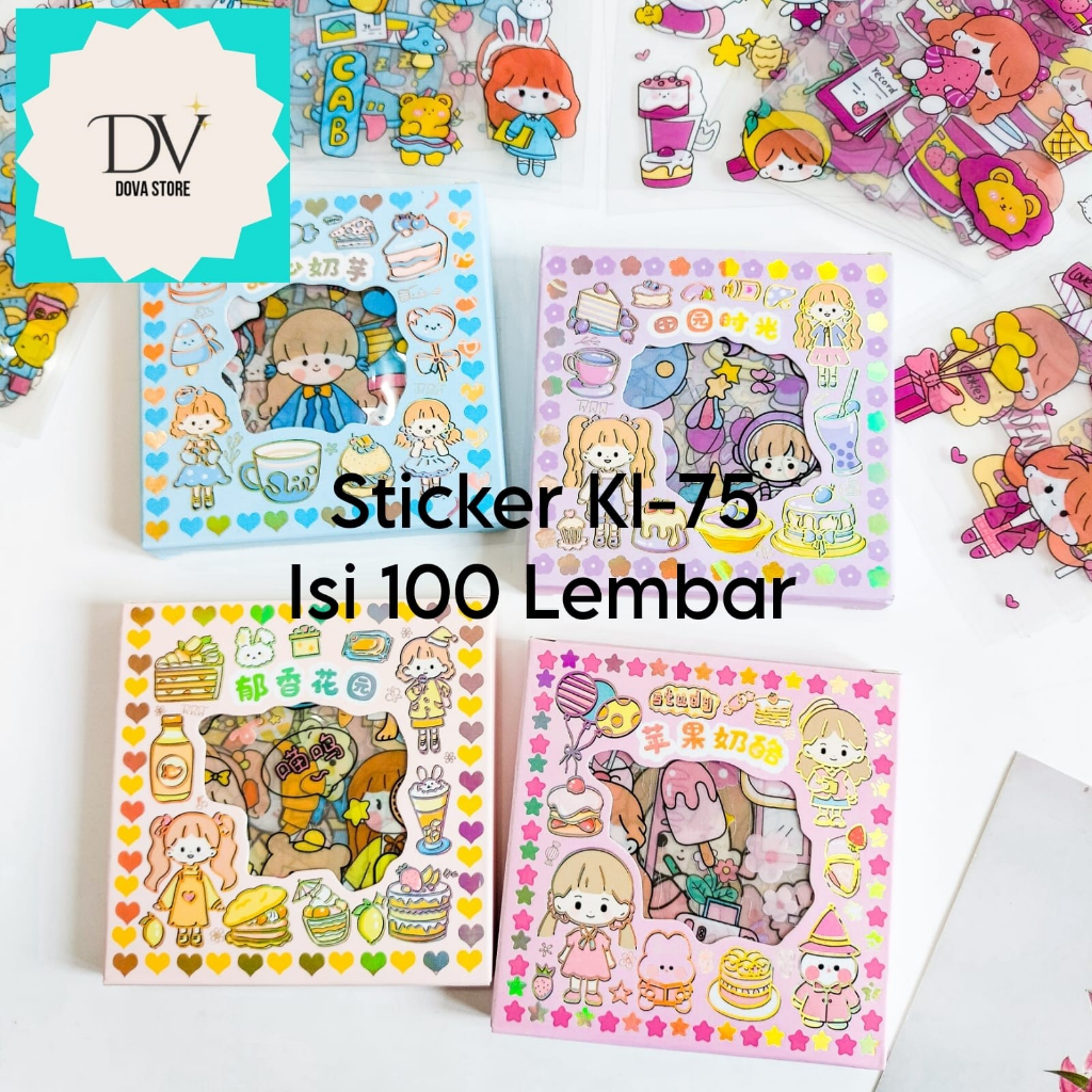 Jual STIKER KL-75 SENMU KECIL 100 LEMBAR STICKER LUCU KRAETIVITAS ANAK ...