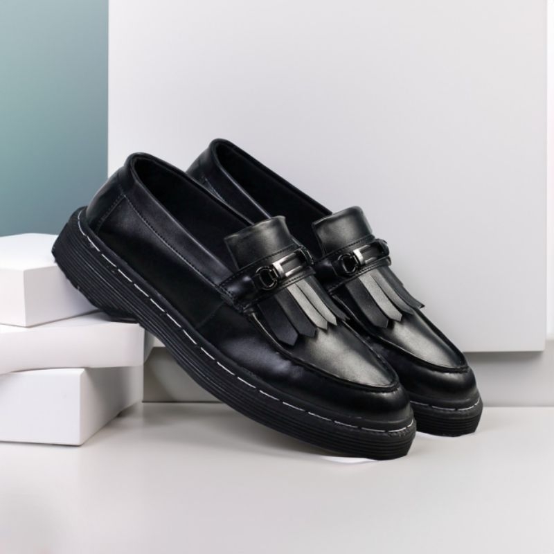 Jual Sultan Footwear Sepatu Formal Pria Slip On Loafers Tassel Trendy ...