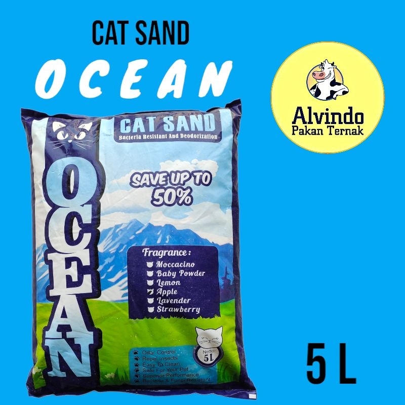 Jual OCEAN 5L Pasir Kucing Gumpal OCEAN 5Ltr Termurah Terlaris | Shopee ...