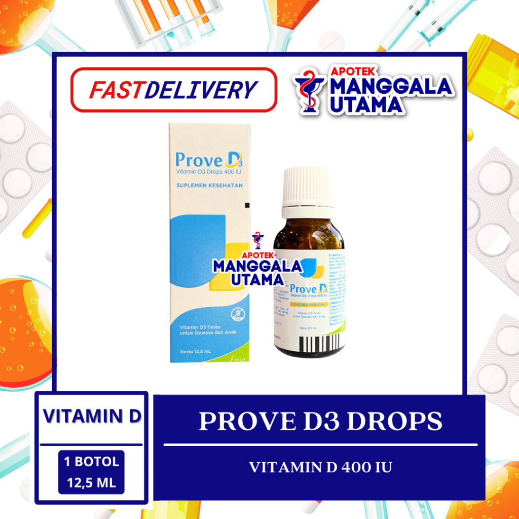 Jual PROVE D3 DROPS 4OO IU PER BOTOL ISI 12,5 ML | Shopee Indonesia