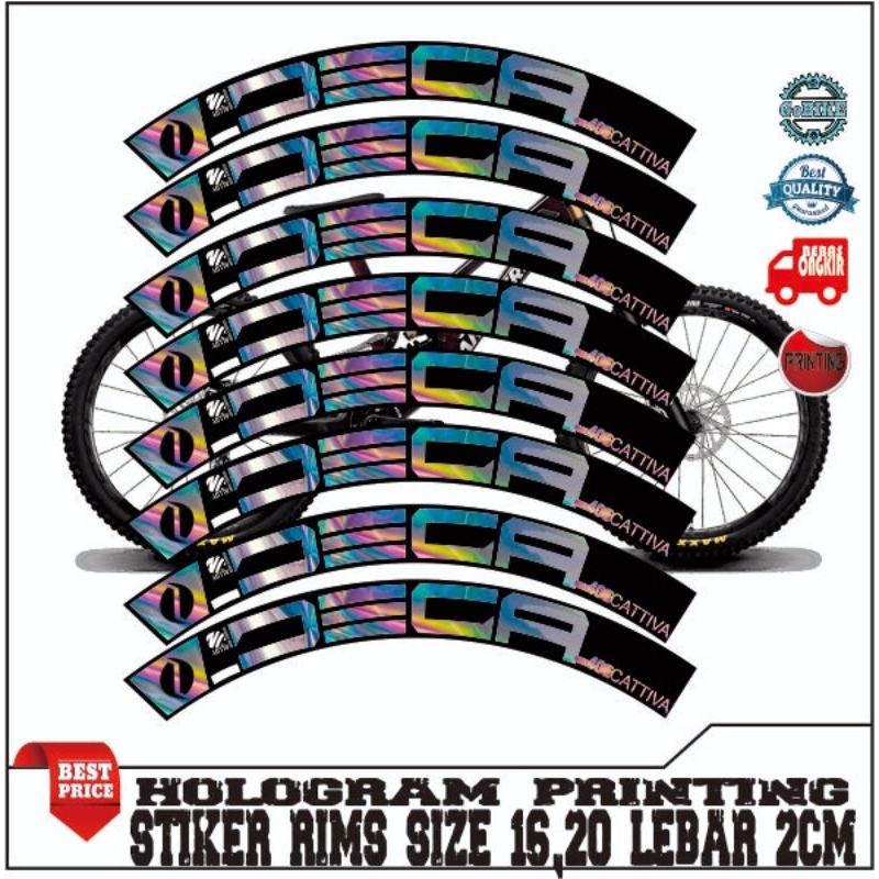 Jual Stiker rims decal velg deca seli hologram printing | Shopee Indonesia