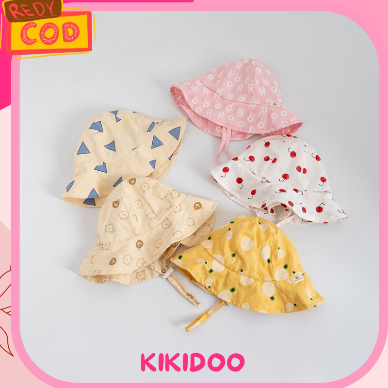 Jual Kikidoo Topi Bucket Bayi Kain Adjustable Topi Anak Perempuan ...
