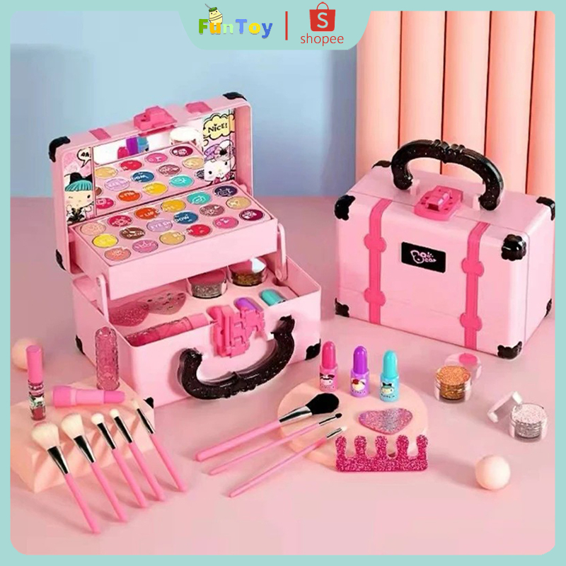 Jual FUNTOY Mainan Make Up Set Anak Girl Pretend Play Anak Makeup Tas ...