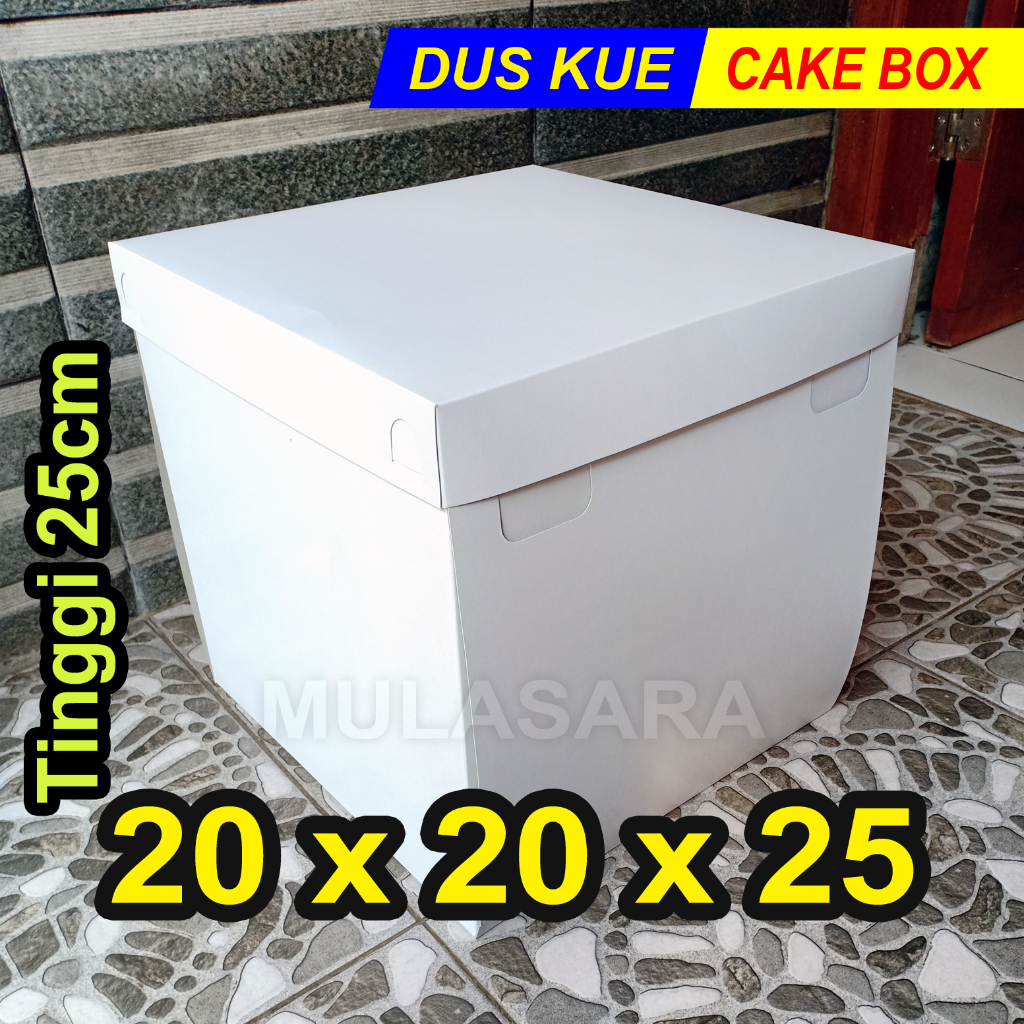 Jual Dus 20x20x25 cm/20x20/Dus Kue ulang tahun/Box Kue/box Roti/Cake ...