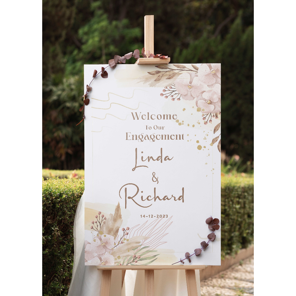 Jual WELCOME SIGN ENGAGEMENT , WEDDING, HAPPY GRADUATION KARTON 3ml ...