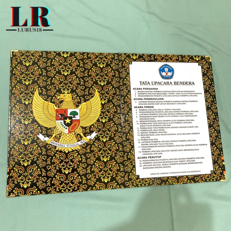 Jual MAP UPACARA BENDERA BIJIAN BATIK - MAP TEKS UUD 1945 - MAP DOA ...