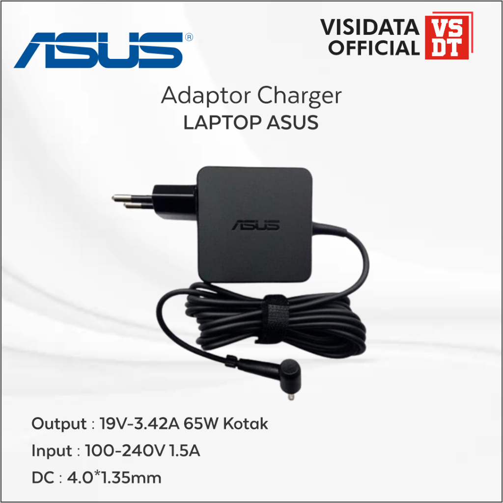 Jual Asus Adaptor Charger Original 19v 3.42A 65w connector 4.0x1.35mm | Shopee Indonesia