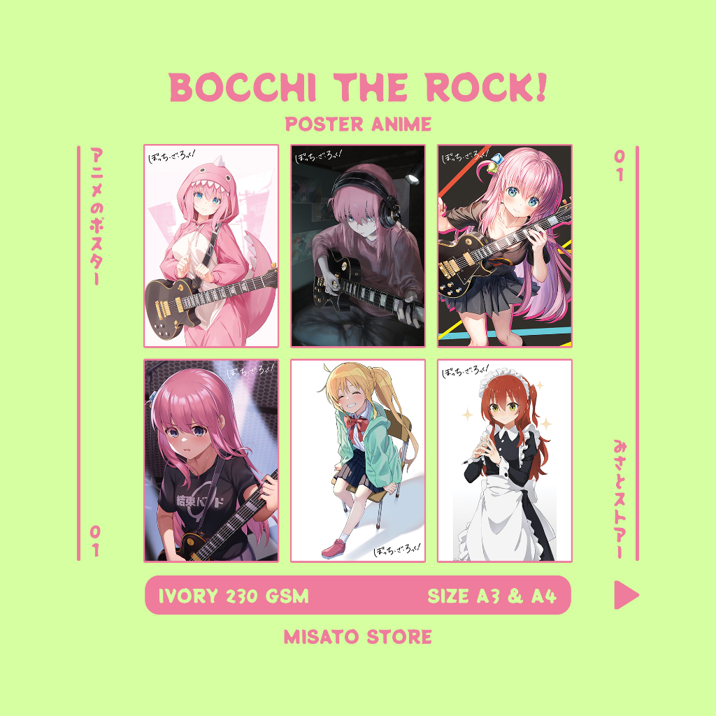 Jual Poster Anime A4 & A3 : Bocchi The Rock! | Shopee Indonesia
