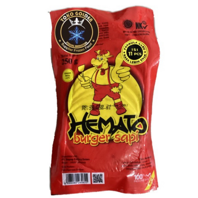Jual hemato burger sapi 250gr 10s / daging burger sapi | Shopee Indonesia
