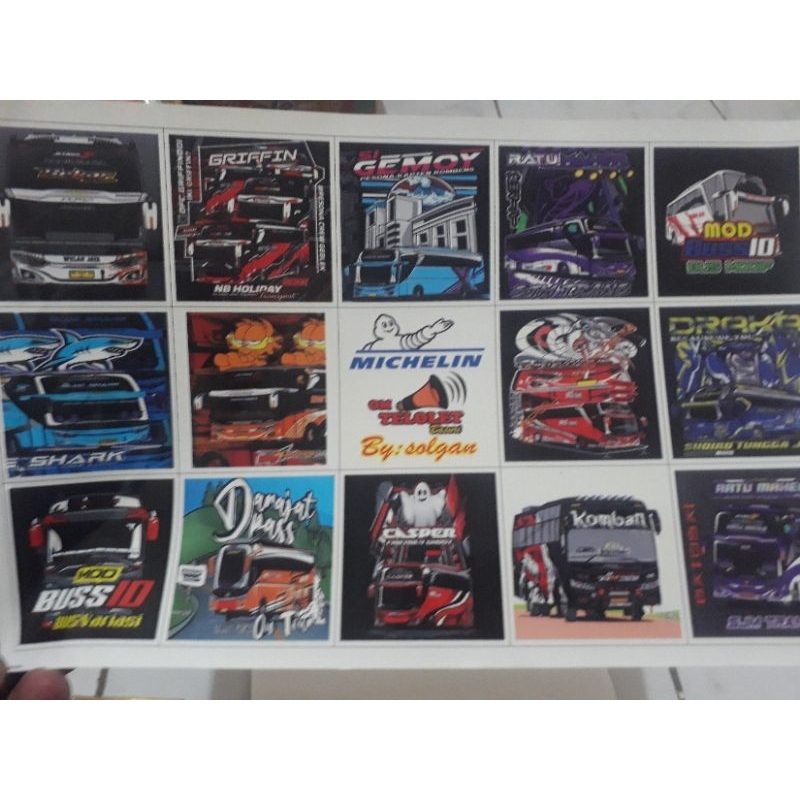Jual 1lembar stiker tempelan bus telolet | Shopee Indonesia