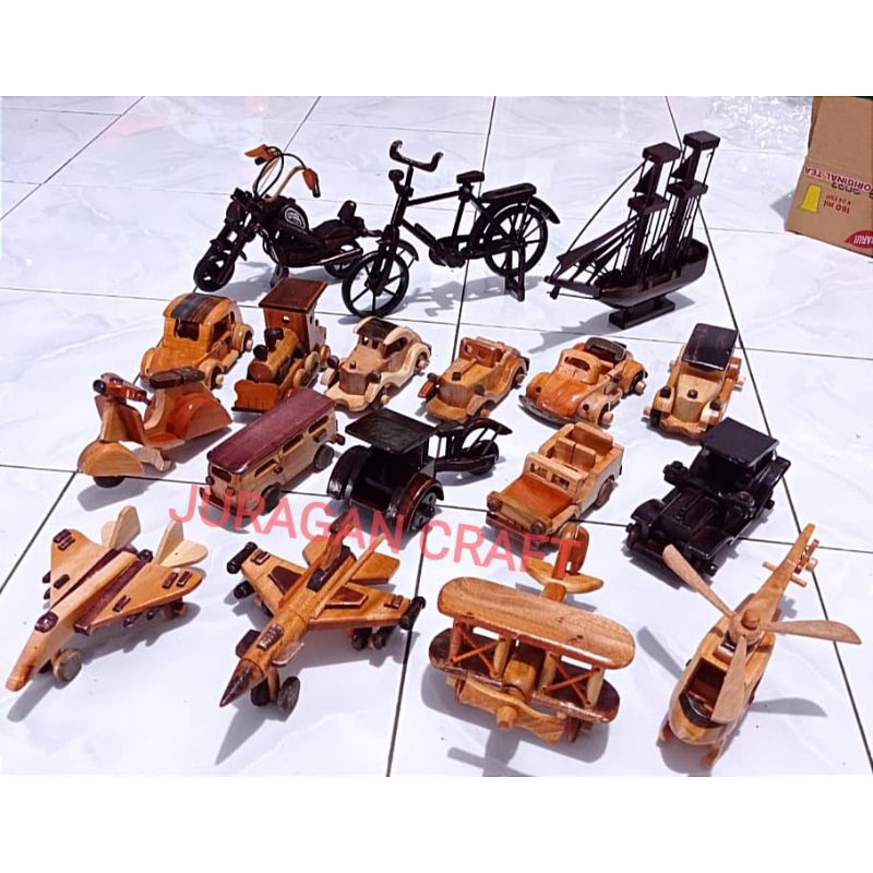 Jual PAKET USAHA MINIATUR KOMPLIT ISI 18 PCS MINIATUR KAYU DIECAST ...