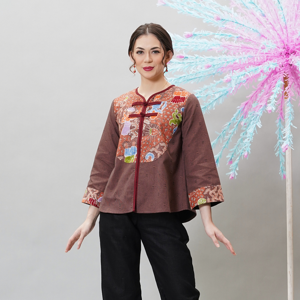 Jual NONA RARA - Fogia Lasem Betawi T2258, Baju Batik Kasual Modern ...