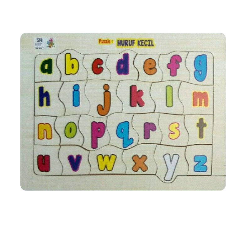 Jual Puzzle Huruf Lowercase Abjad Kecil Abc Kayu Mainan Edukasi ...