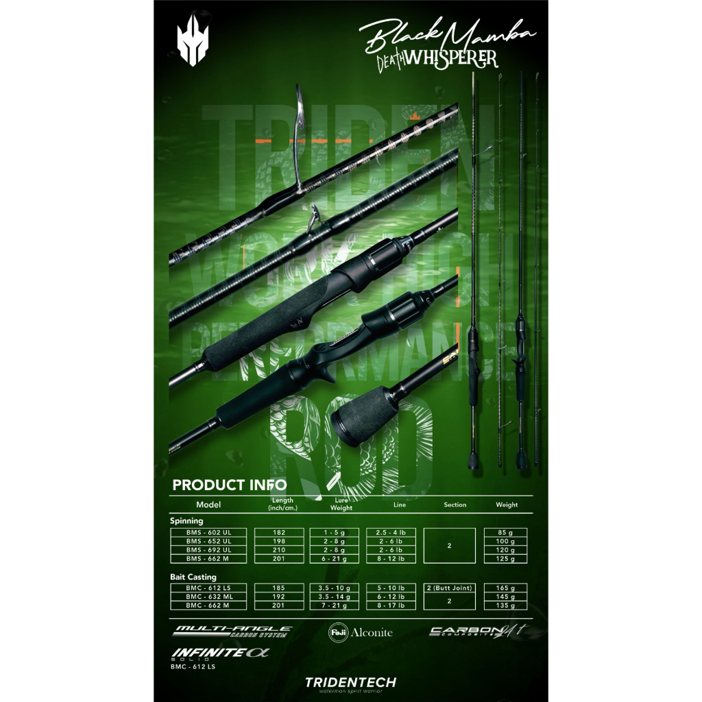 Jual ROD / JORAN TRIDENTECH BLACK MAMBA SPINING | Shopee Indonesia
